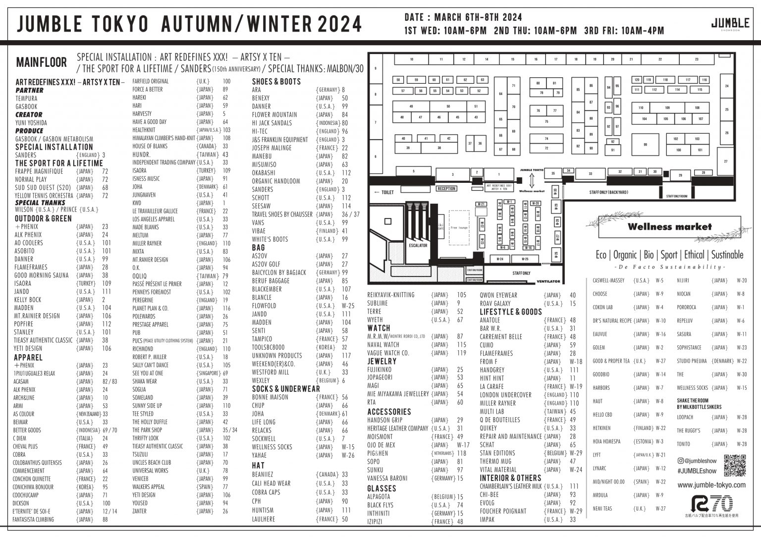 2024 A/W BRAND LIST | JUMBLE TOKYO